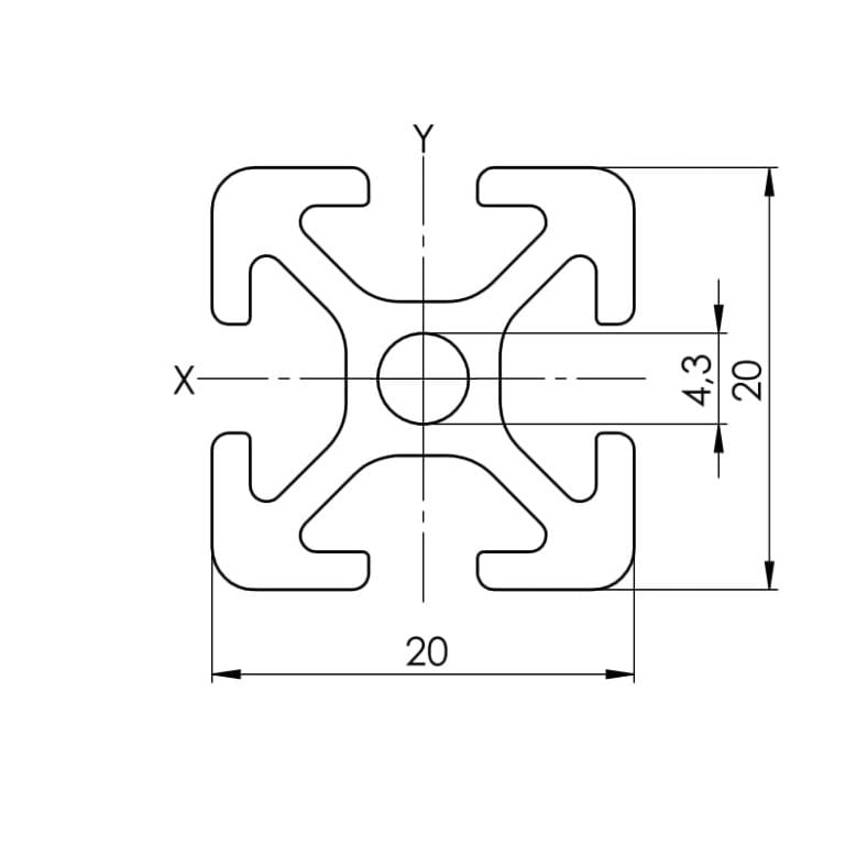 Profile 5 - 20 x 20 - 20 Series - A2A Systems