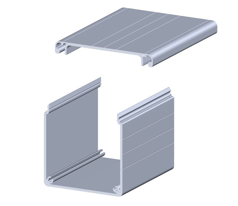 Conduit set 80x80 (U-base plus lid 80x80) - Aluminum Structural ...