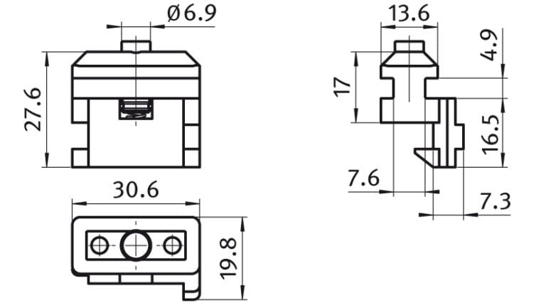 Set Sliding Door Guide 40 S8 Profile Components A2a Systems