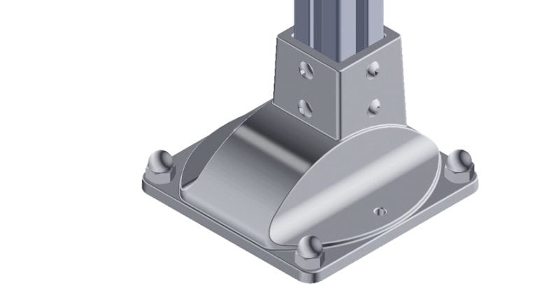 Floor Mounting Base 45 - 150 x 150 - Floor Elements - A2A Systems