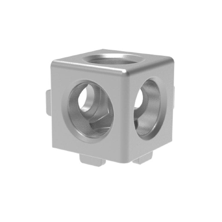 Cube Connector 20 3D with fastening set - 3-way connectors - A2A Systems
