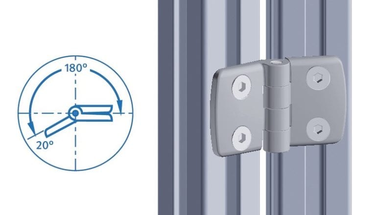Aluminum Combi Hinge 30x30 ND - Aluminum Combi Hinges - A2A Systems