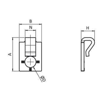 Standard turn lock fastener 8 (Clip only) - Connectors - A2A Systems